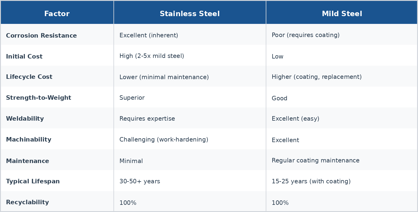 Stainless Steel vs. Mild Steel: A Comprehensive Guide for Industrial ...